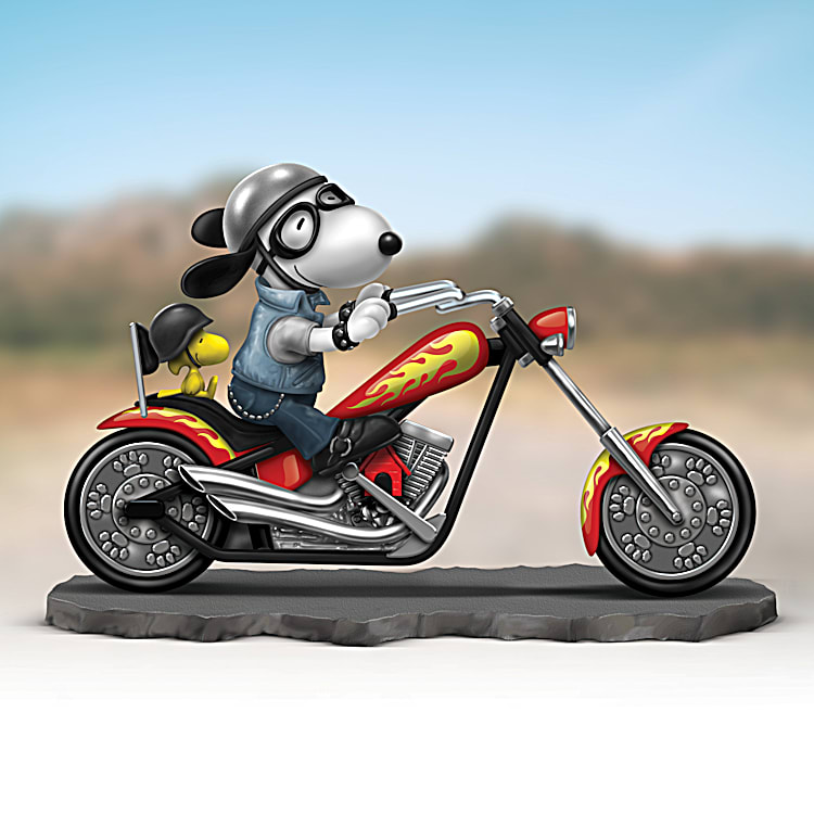 Snoopy On A Motorcycle Figurine | Reviewmotors.co
