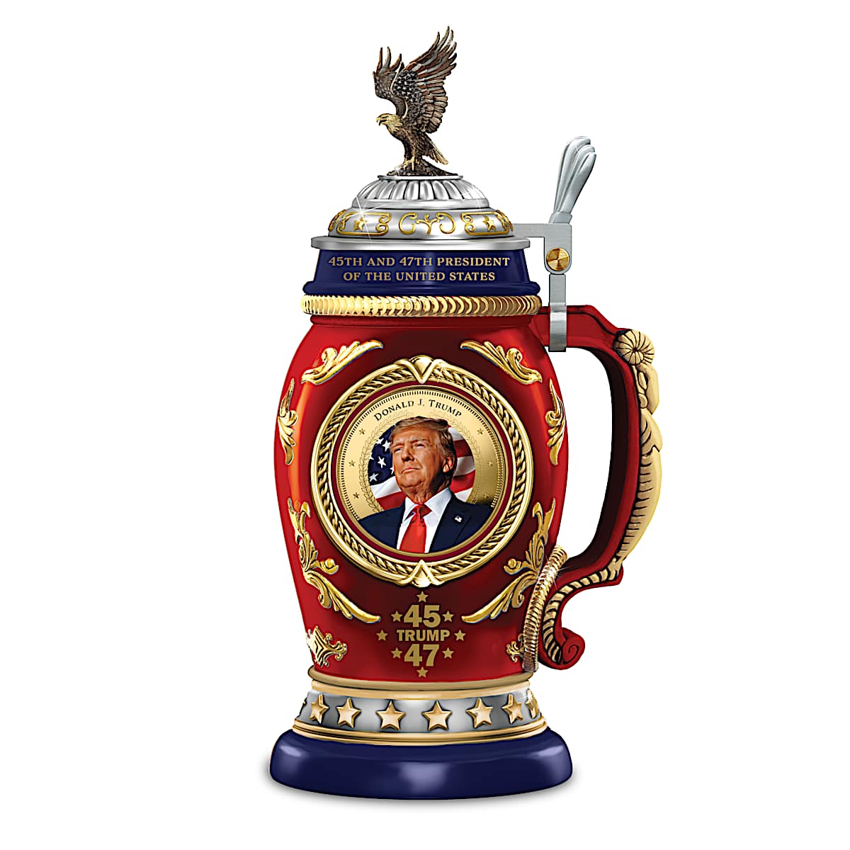 President Donald J. Trump Patriotic Triple-Fired Heirloom Porcelain ...