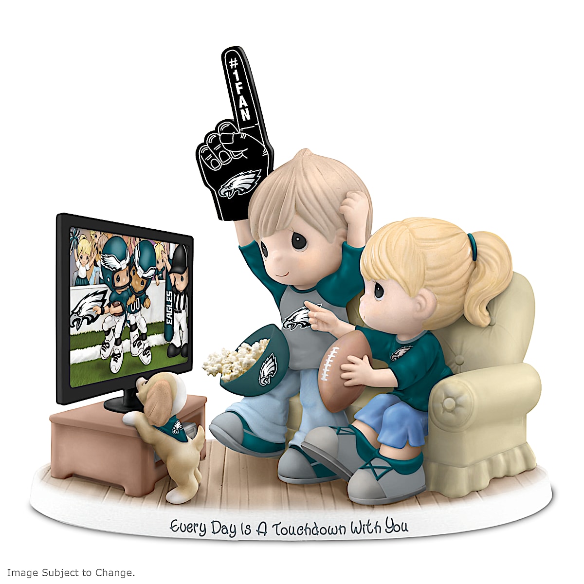 Figurine: Every Day Is A Touchdown With You Eagles Figurine
