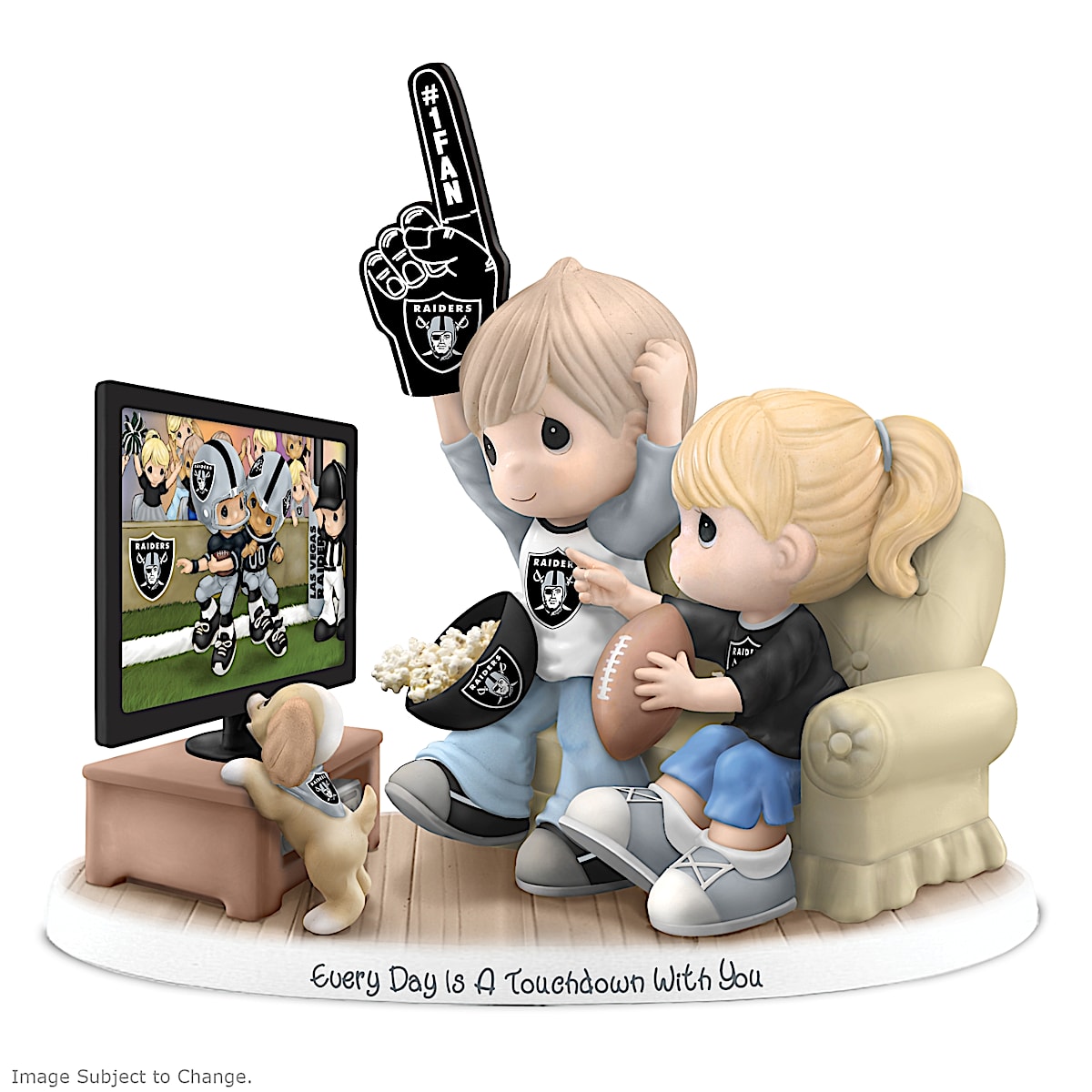 Every Day Is A Touchdown With You Las Vegas Raiders Hand-Painted NFL ...