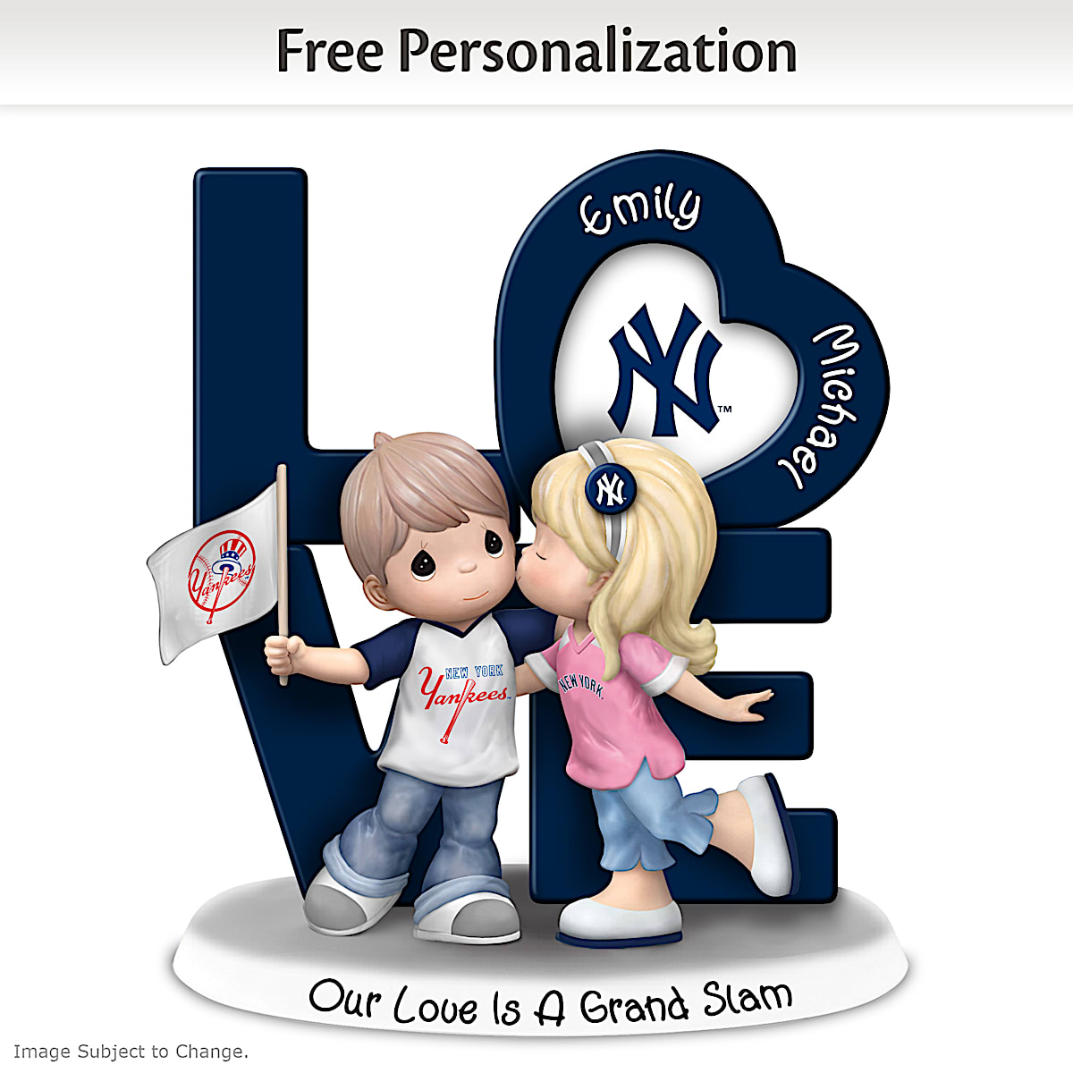 New York Yankees Our Love Is A Grand Slam MLB Figurine Personalized ...