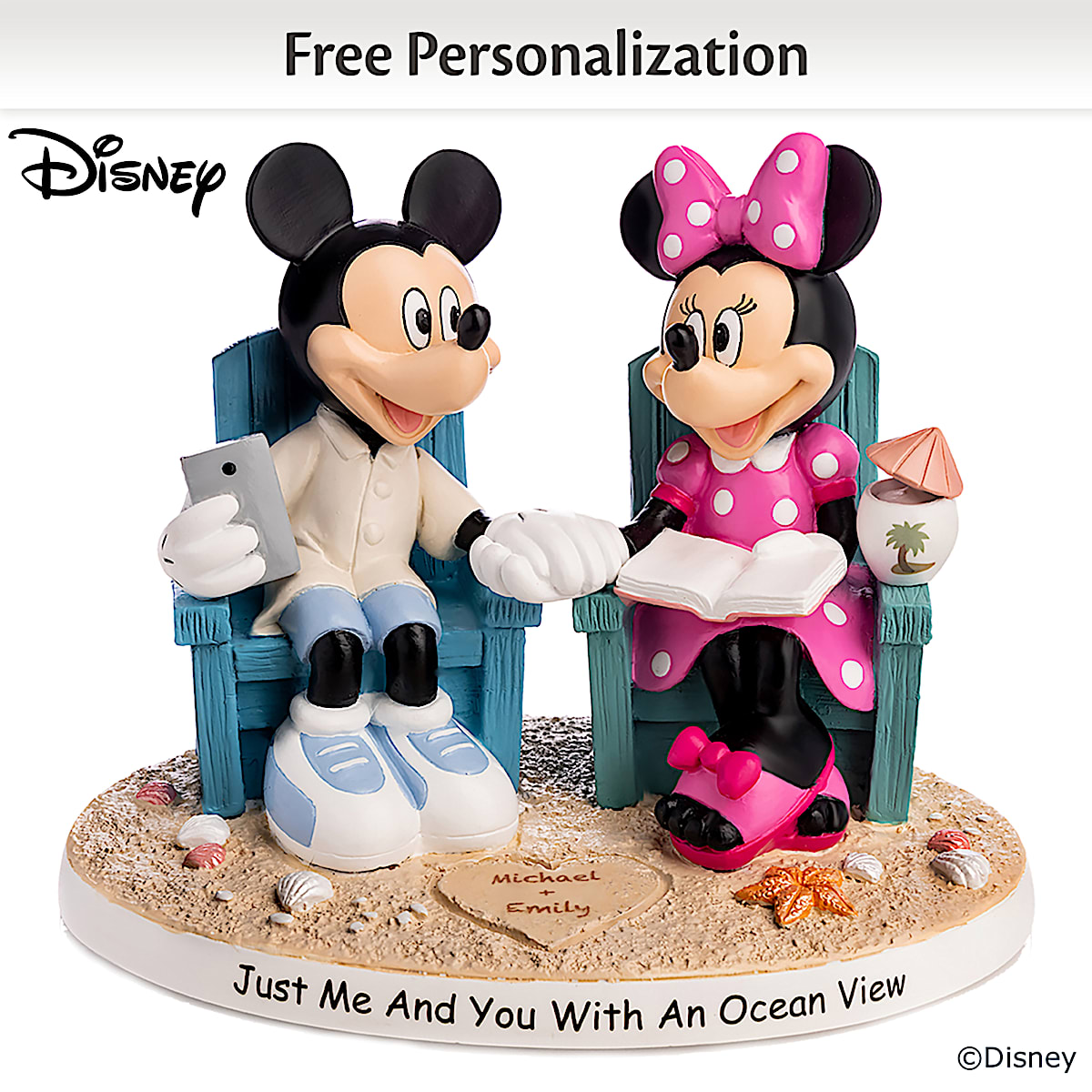 Disney Just Me And You With An Ocean View Personalized Hand-Painted ...