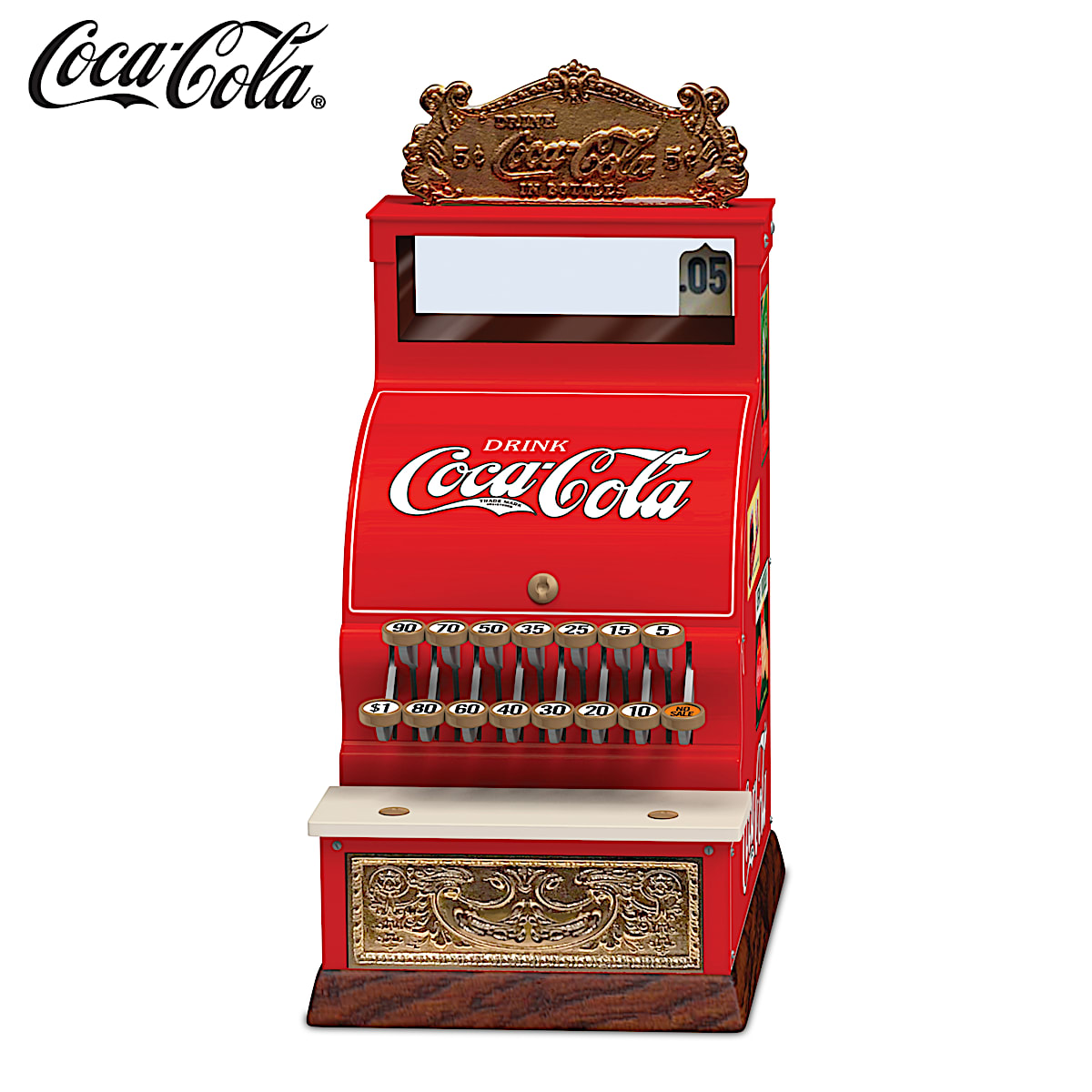 COCA-COLA Hand-Painted Vintage Inspired Cash Register Sculpture ...