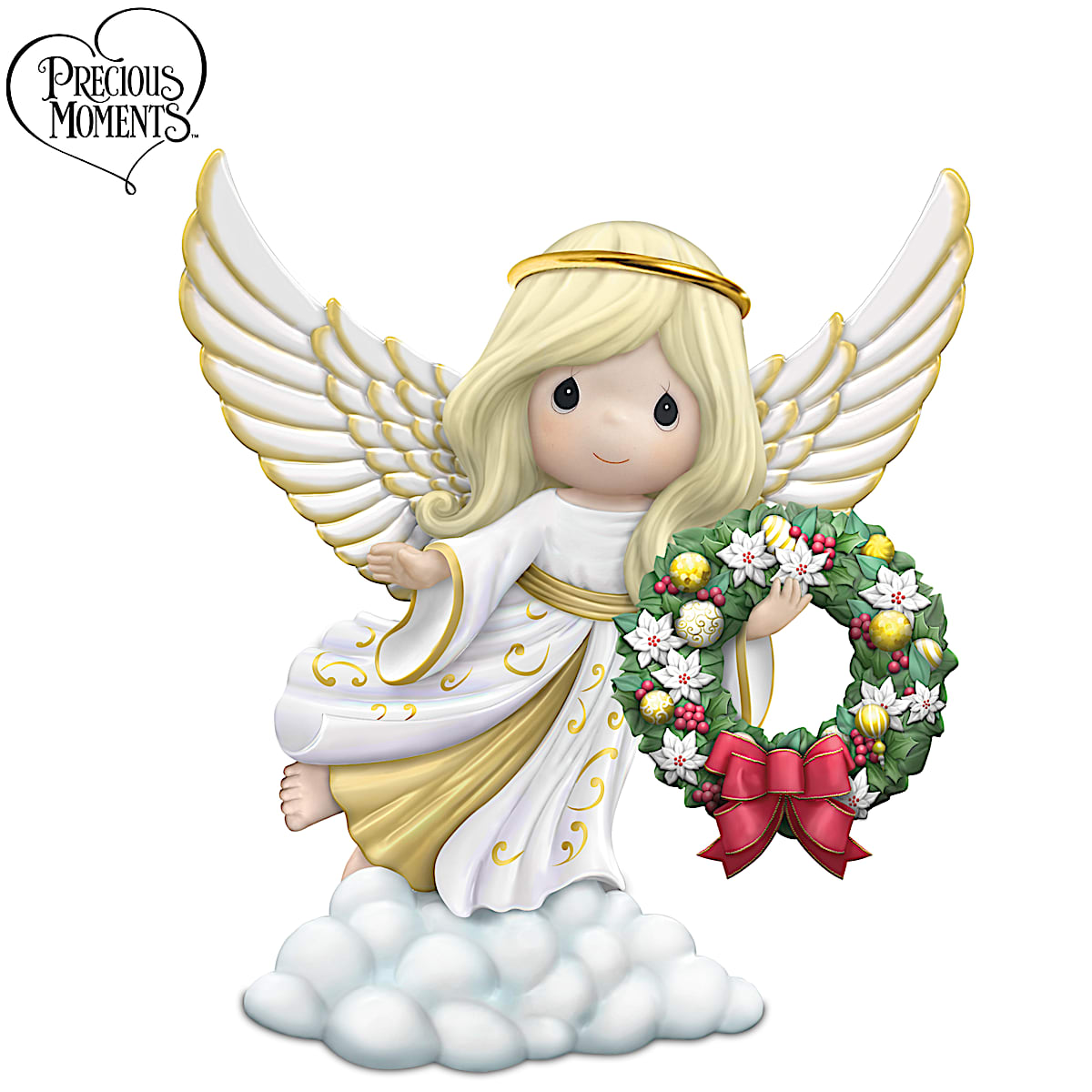 Precious Moments Light Throughout The Seasons Hand-Painted Angel ...