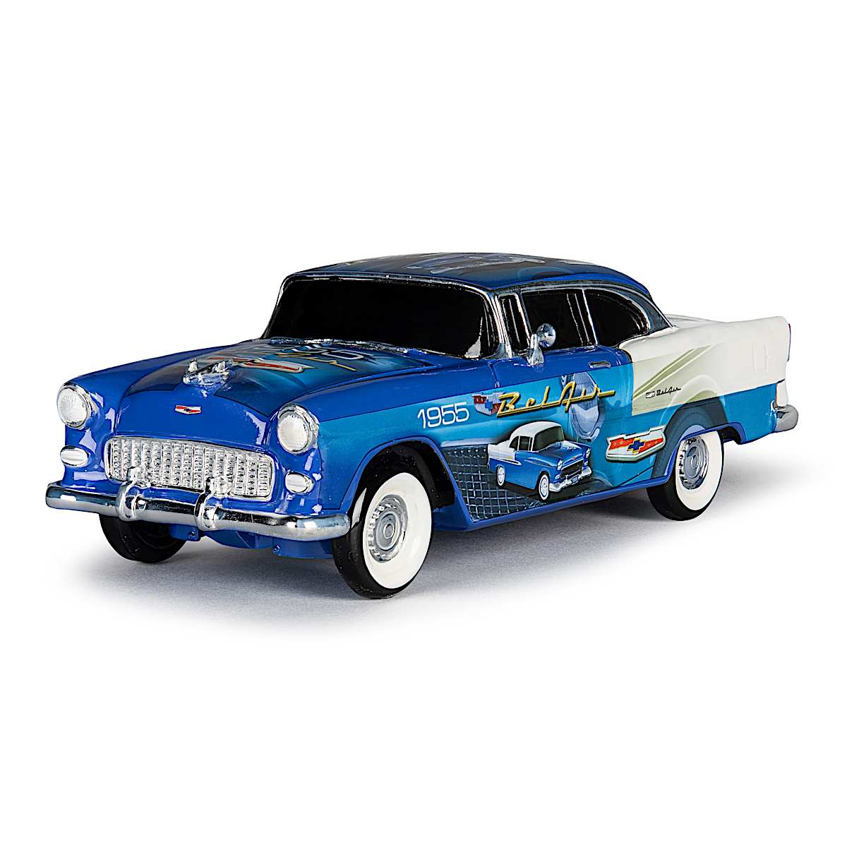 Blue Beauty 1955 Chevrolet Bel Air 1:18-Scale Sculpture Adorned With ...