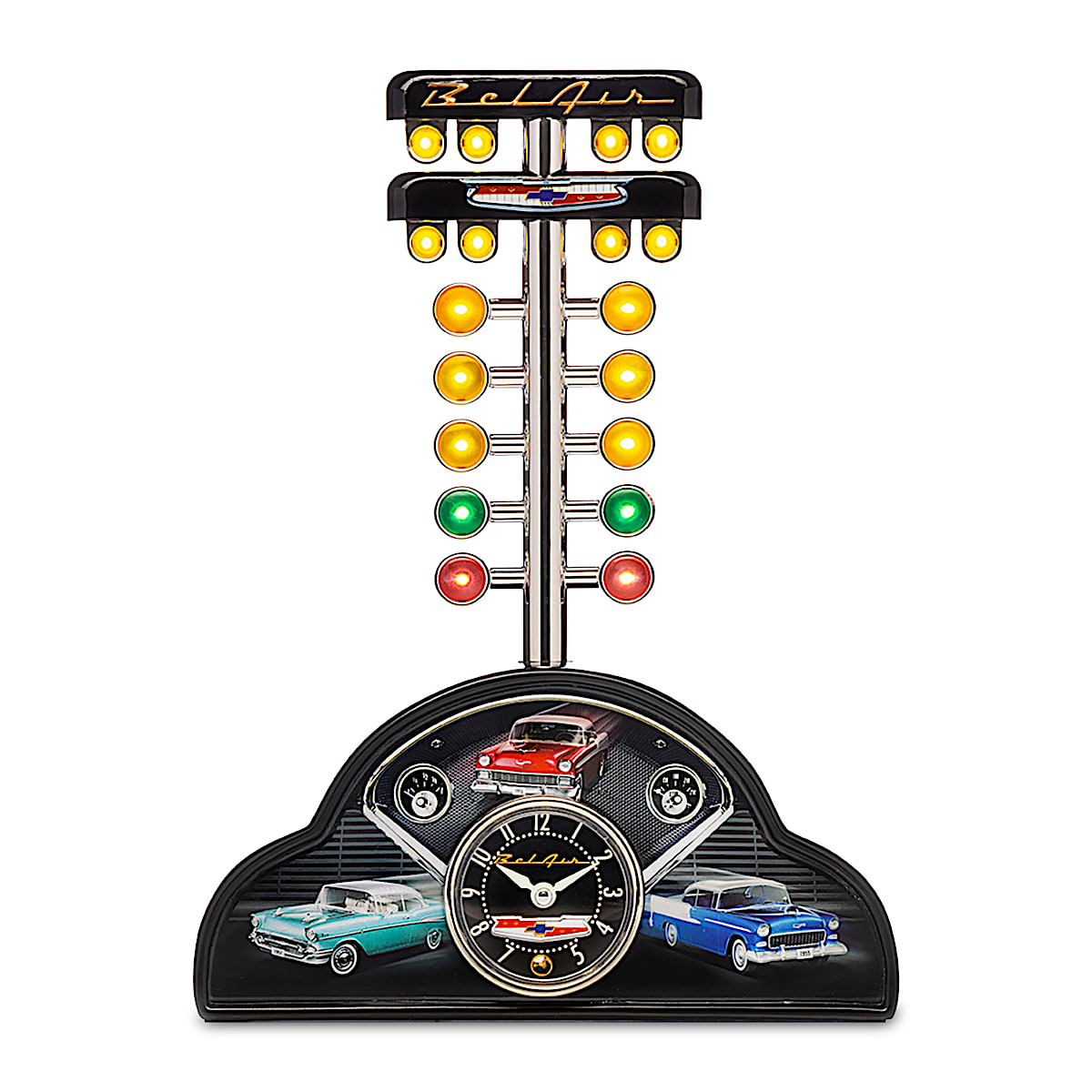 GM First To The Finish Line Drag Race Christmas Tree Inspired Clock ...