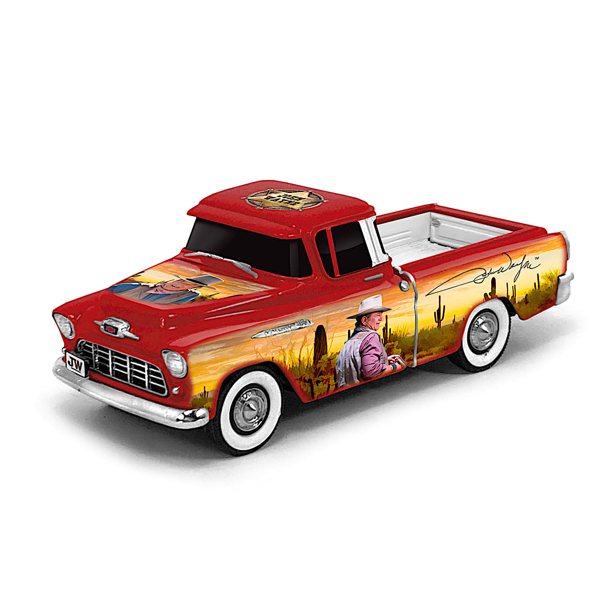 John Wayne 1:24-Scale Chevrolet Truck Sculpture Adorned With Full-Color ...