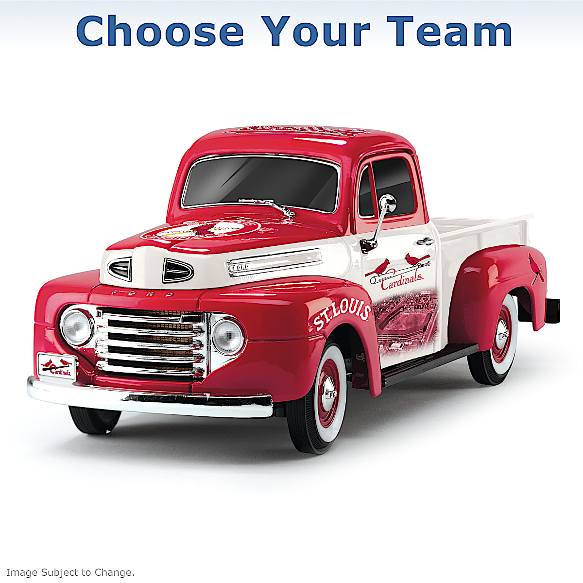 History And Heritage 1:18-Scale MLB 1948 Ford Pickup Sculpture Adorned ...