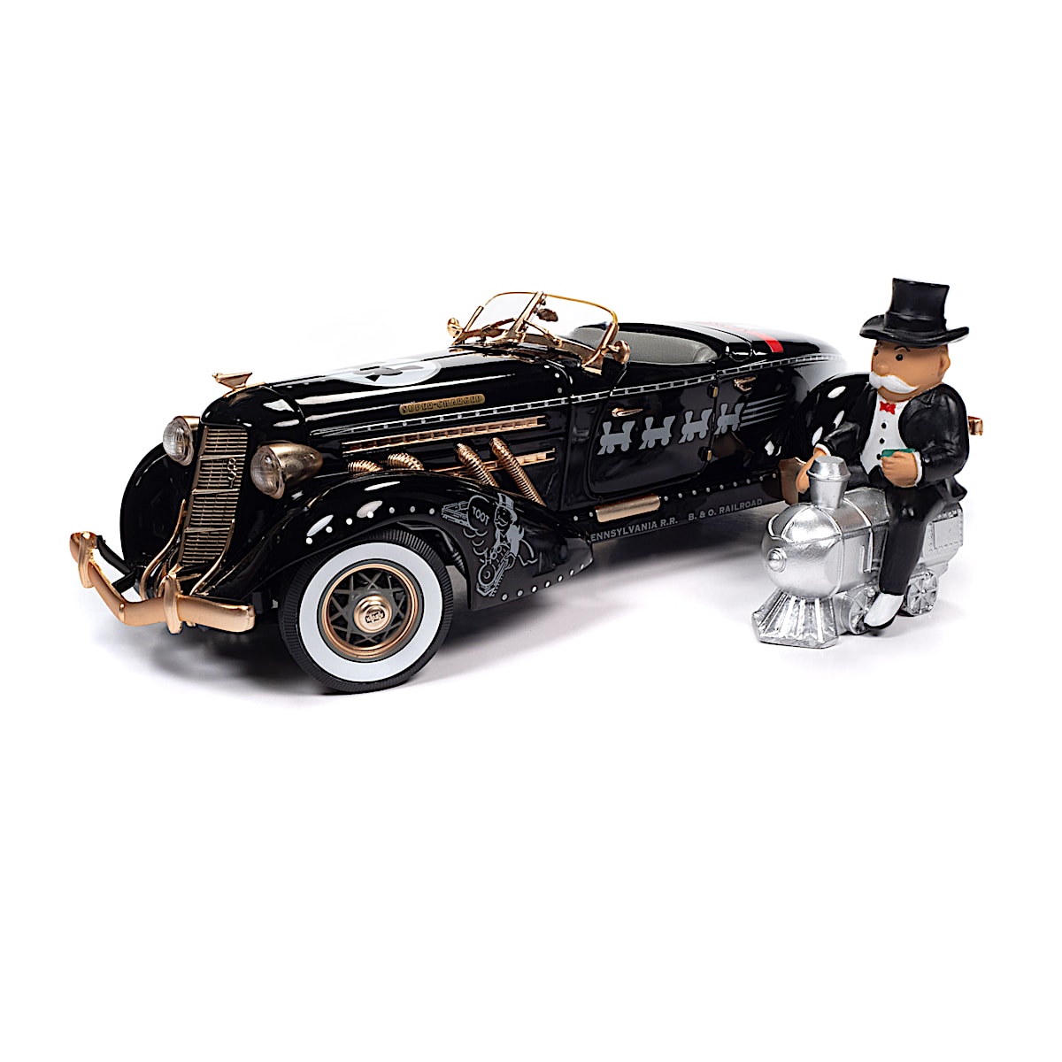 Mr. Monopoly 1:18-Scale 1935 Auburn 851 Boattail Speedster Diecast Car ...