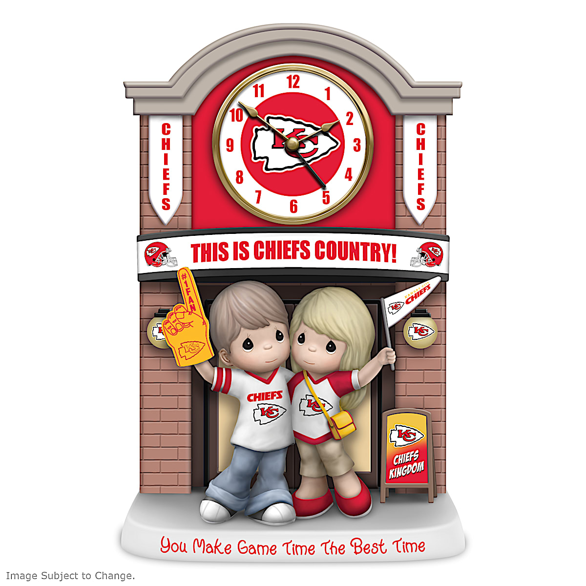 Kansas City Chiefs NFL Clock Featuring Team Colors, Logos And 2 ...