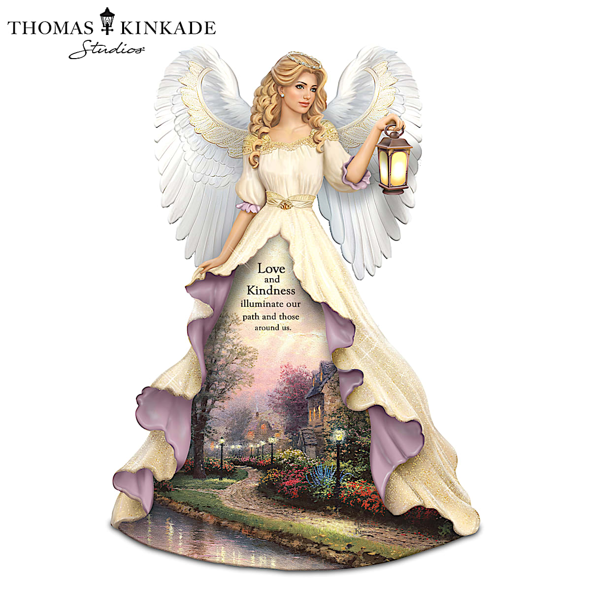 Hand-Painted Illuminated Love And Kindness Angel Figurine Inspired By ...