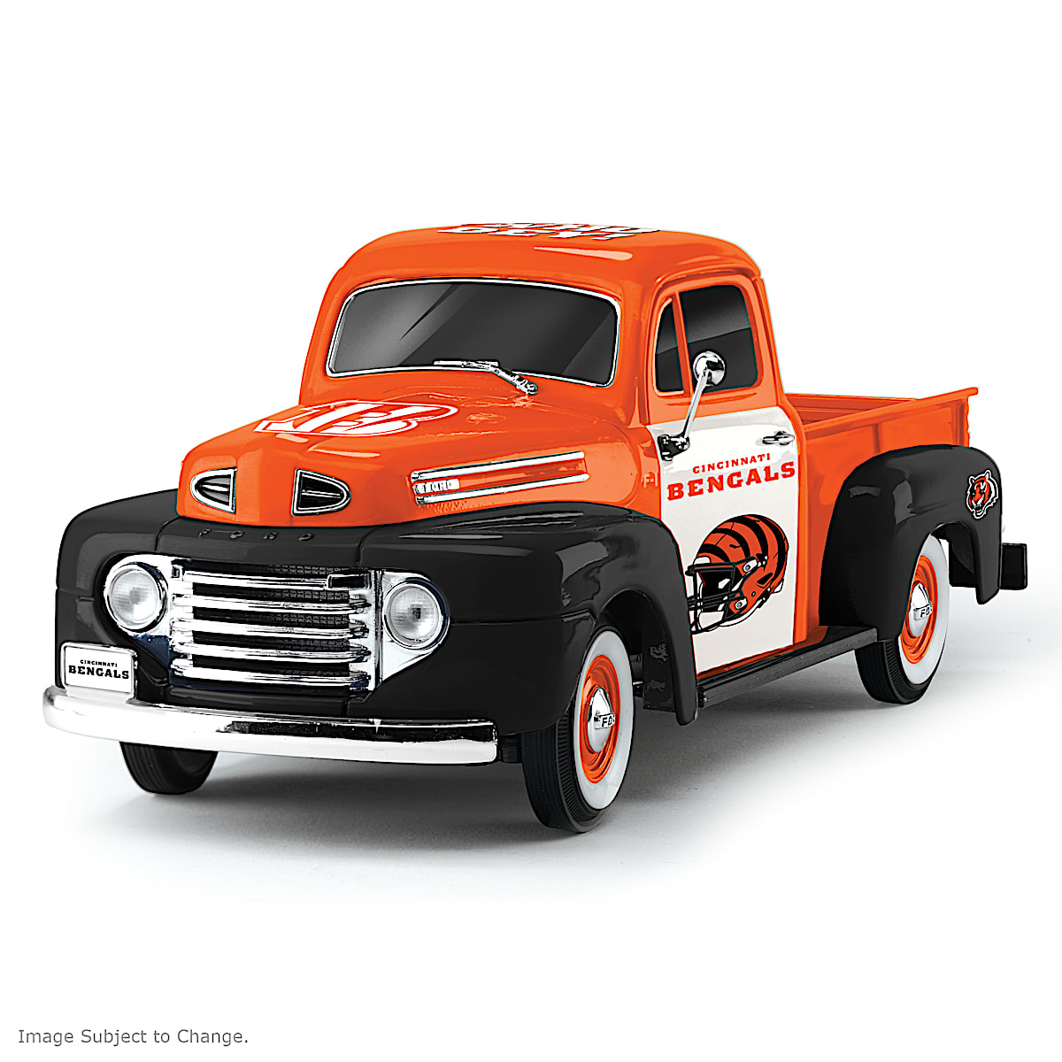 Cincinnati Bengals 1:18-Scale 1948 Ford NFL Pickup Truck Sculpture With ...