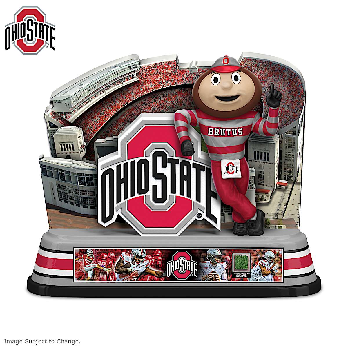 Illuminated OSU Sculpture Featuring Ohio Stadium And Brutus Buckeye ...