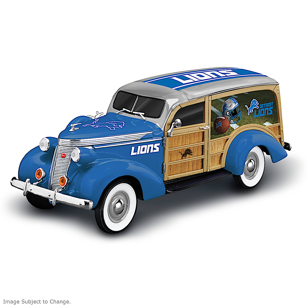 Detroit Lions 1:18-Scale 1937 NFL Woody Wagon Sculpture With Team Logo ...