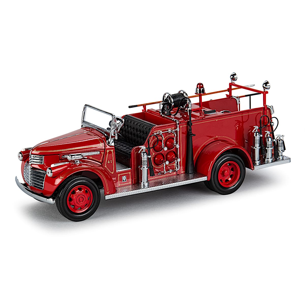 1941 GMC 1:24-Scale Diecast Fire Truck With Brilliant Red Finish ...