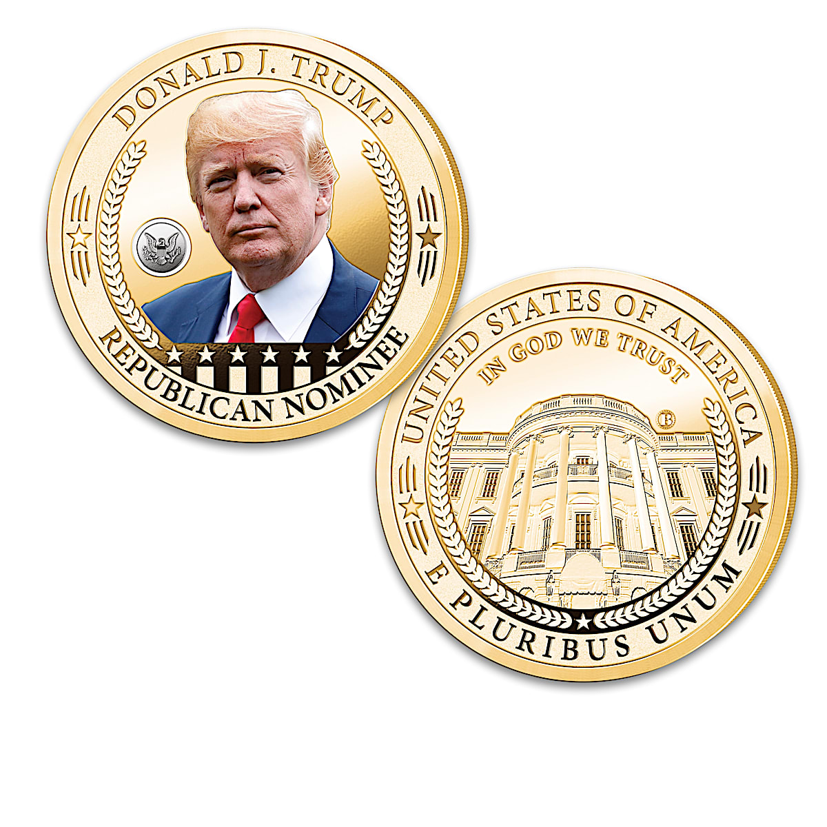 The Donald J. Trump Presidential Legacy 24K Gold-Plated Coin Collection