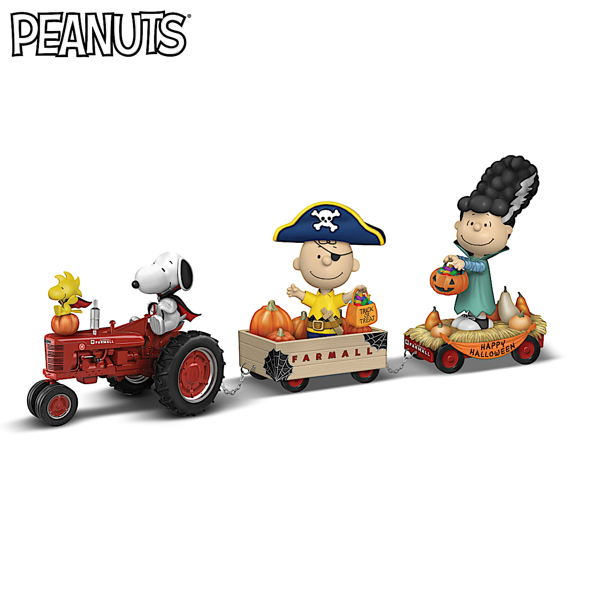 PEANUTS Farmall Hand-Painted Halloween Hayride Sculptures Featuring ...