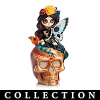 Jasmine Becket-Griffith Soulful Spirits Glow-In-The-Dark Sugar Skull Figurine Collection