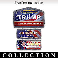 Donald Trump Welcome Sign – Personalized Collection With Flag And ...