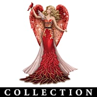 Nene Thomas Songbird And Angel Figurines Hand-Painted With Metallic And ...