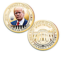 The Donald J. Trump Presidential Legacy 24K Gold-Plated Coin Collection